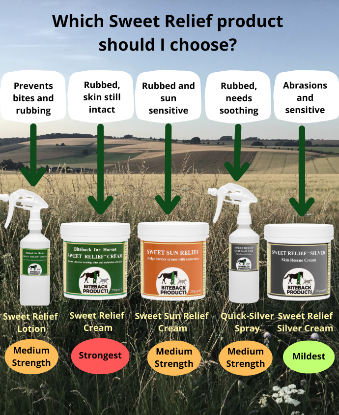 Biteback 'Sweet Relief' Midge Barrier Skin Lotion for Itchy Horses ...