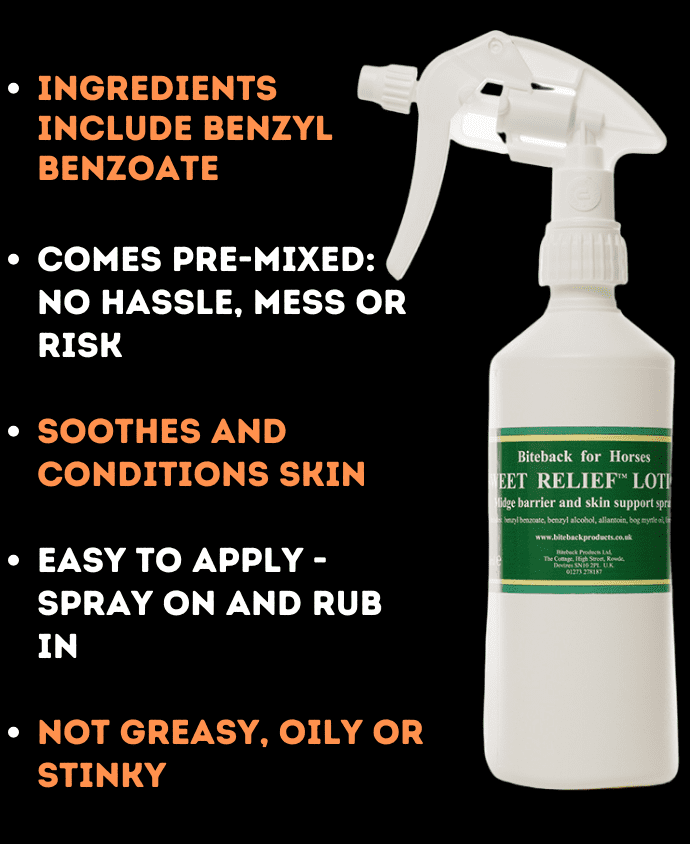 Biteback 'Sweet Relief' Midge Barrier Skin Lotion for Itchy Horses ...